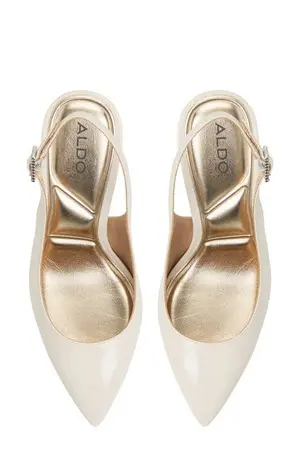 Aldo Pointed Toe Slingback Pumps - Other White