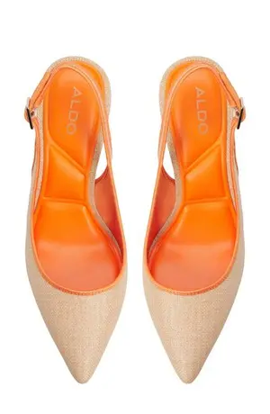 Aldo Lala Slingback Pointed Toe Pump - Natural