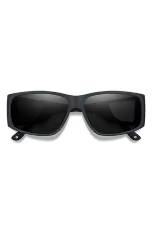 SMITH Monroe Peak 62mm Oversized Chromapop™ Polarized Sunglasses - Fathom/black