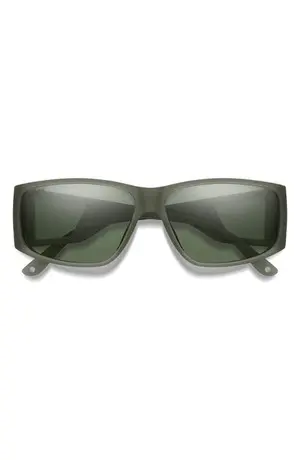 SMITH Monroe Peak 62mm Oversized Chromapop™ Polarized Sunglasses - Moss Crystal / Gray Green