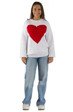 MIA BELLE GIRLS Heart Sweater