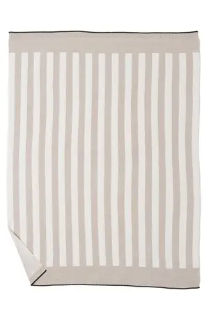Barefoot Dreams Cozychic® Stripe Throw Blanket - Oatmeal/ Cream