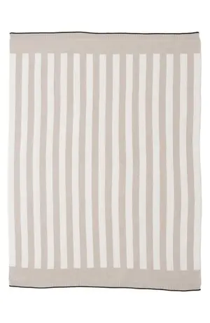 Barefoot Dreams Cozychic® Stripe Throw Blanket - Oatmeal/ Cream