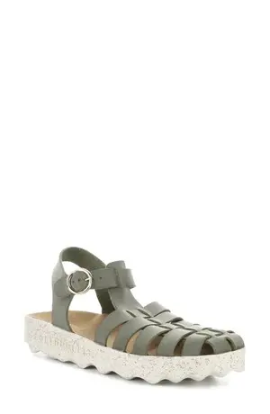 Fly London Calix Fisherman Slingback Sandals - Khaki