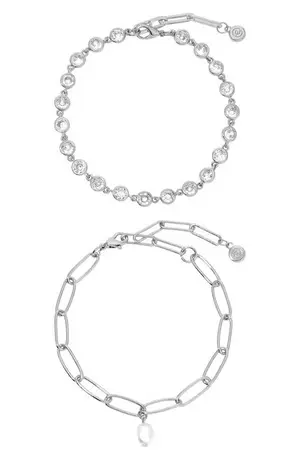 Ettika Set Of Two Bracelets - Silver
