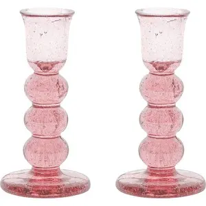 JULISKA Provence Set Of 2 Candlesticks - Blush