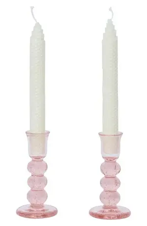 JULISKA Provence Set Of 2 Candlesticks - Blush