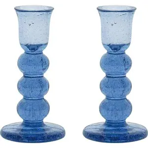 JULISKA Provence Set Of 2 Candlesticks Chambray