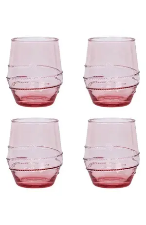 JULISKA Amalia Set Of 4 Acrylic Tumblers - Coral