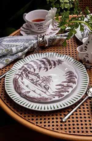 JULISKA Country Estate Set Of 4 Party Plates - Flint Grey
