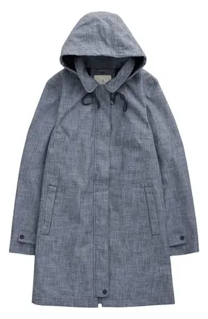 SEASALT CORNWALL Cloudburst Waterproof Organic Cotton Coat - Light Wash Wave