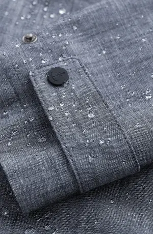 SEASALT CORNWALL Cloudburst Waterproof Organic Cotton Coat - Light Wash Wave