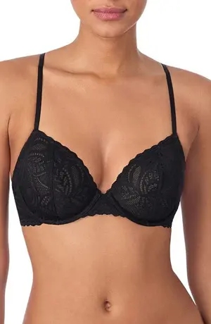 Dkny Lace Deco Underwire Bra - Black
