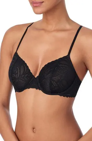 Dkny Lace Deco Underwire Bra - Black