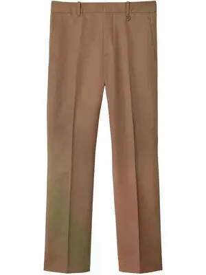 Burberry Gabardine Trousers - Brown