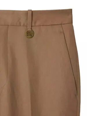 Burberry Gabardine Trousers - Brown