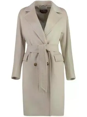 Max Mara Belted Double-breasted Coat - Neutrals