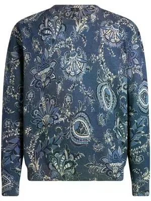 Etro Maxi-flowers Sweater - Blue