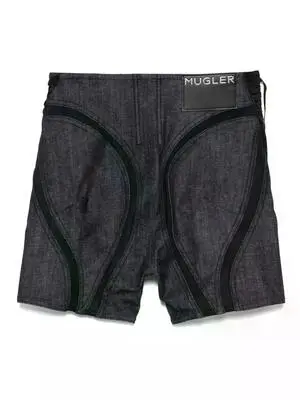 MUGLER Panelled High-waisted Shorts