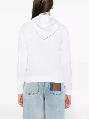 Polo Ralph Lauren Cable-knit Hooded Cardigan - White