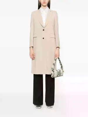 Alberto Biani Single-breasted Coat - Neutrals