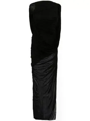 MUGLER Draped Backless Gown