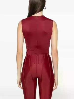 MUGLER Logo Bodysuit - Red