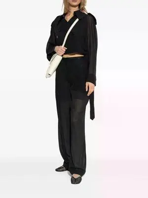 Helmut Lang Cropped Double-breasted Coat