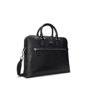 Ralph Lauren Smooth Leather Commuter Bag - Black