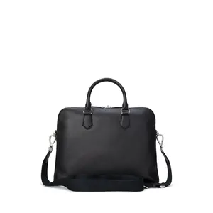 Ralph Lauren Smooth Leather Commuter Bag - Black