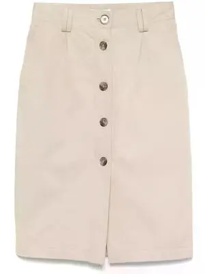 ANINE BING Zaire Midi Skirt - Neutrals