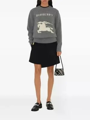 Burberry Equestrian Knight Intarsia Jumper - Grey