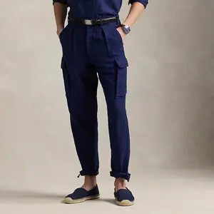 Ralph Lauren Slim Tapered Linen Cargo Pant - Newport Navy