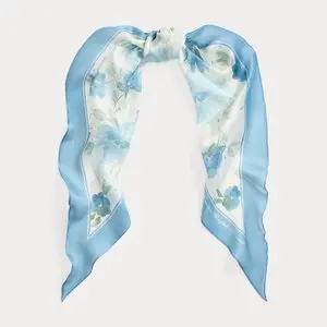 Ralph Lauren Floral Silk Diamond Scarf