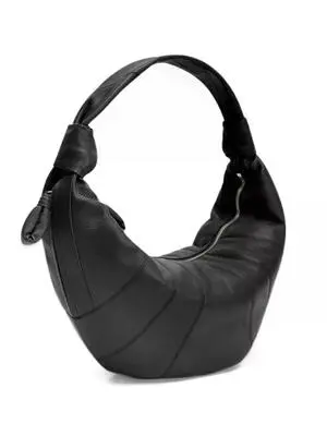 LEMAIRE Fortune Croissant Bag In Grained Leather - Black