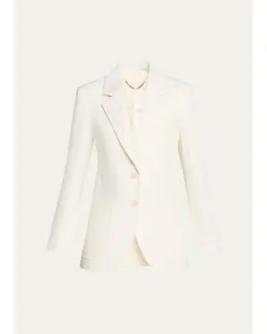 Victoria Beckham Patch-pocket Jacket - Ivory