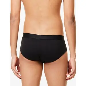 BOSS One X David Beckham Logo-waistband Pack Of Three Stretch-cotton Hipster Briefs - Black