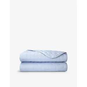 YVES DELORME Triomphe Cotton-sateen Bedcover - Celeste