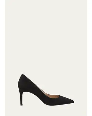 STUART WEITZMAN Suede Stiletto Pumps - Black
