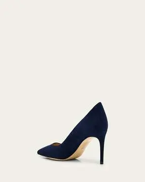 STUART WEITZMAN Suede Stiletto Pumps - Blue