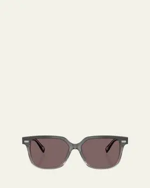 Brunello Cucinelli Bc4010s Square Acetate Sunglasses - Violet