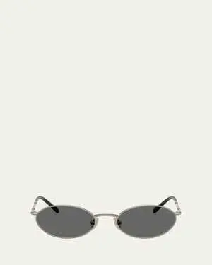 Brunello Cucinelli Brunello Cucinelli Oval Sunglasses Dkgray