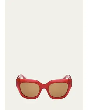 Emilio Pucci Butterfly Acetate Sunglasses - Red