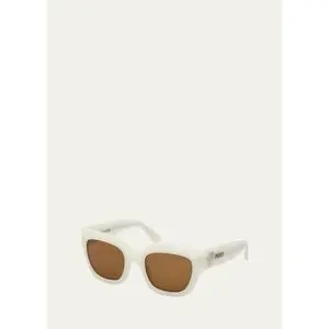 Emilio Pucci Butterfly Acetate Sunglasses - White/brown
