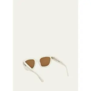 Emilio Pucci Butterfly Acetate Sunglasses - White/brown