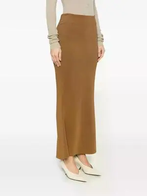 STYLAND Crepe Maxi Skirt - Brown