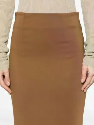 STYLAND Crepe Maxi Skirt - Brown