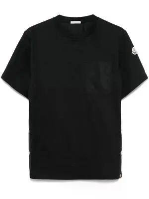 Moncler Patch-pocket Cotton T-shirt - Black