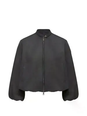Moncler Zip-up Band-collar Jacket - Black