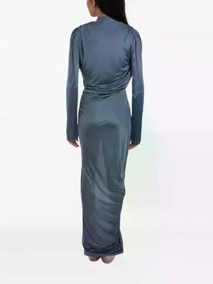 Atlein V-neck Maxi Dress - Blue